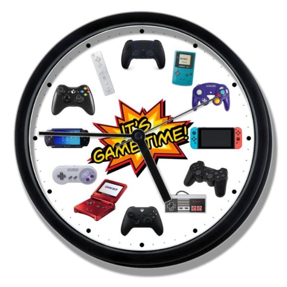 Clock | Wall Decor | Its Game Time Wall Clock New | Poshmark